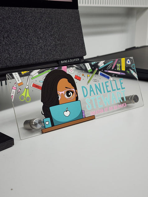 Personalized Acrylic Desk Name Plate – ohsopaper