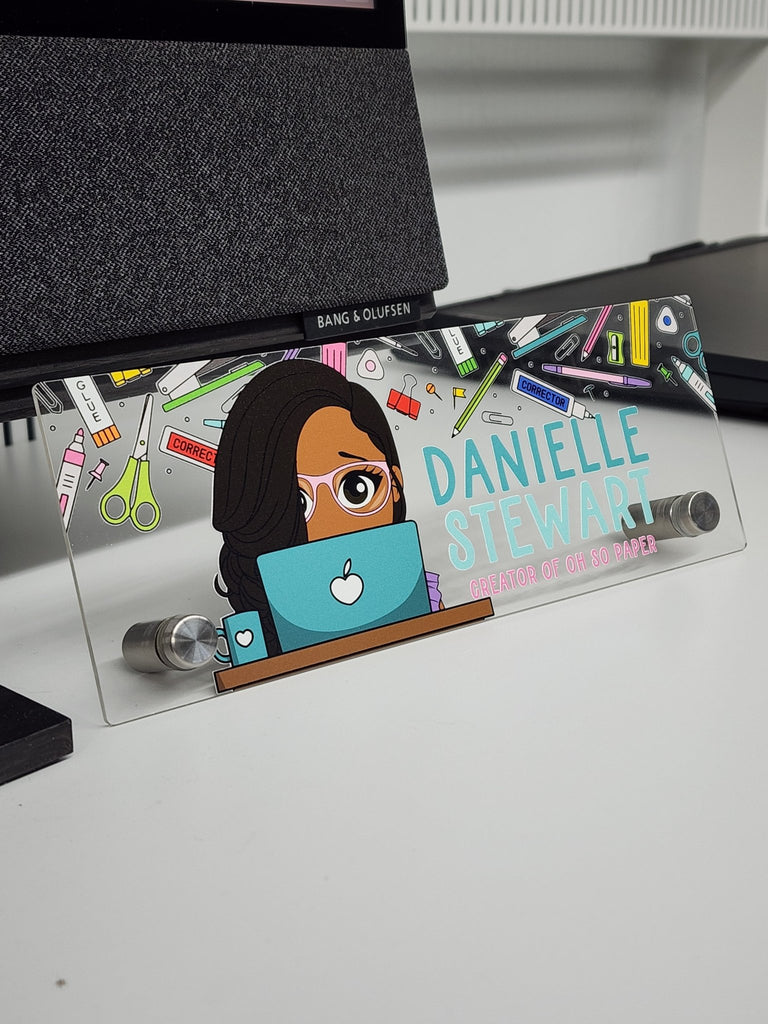 Personalized Acrylic Desk Name Plate – ohsopaper